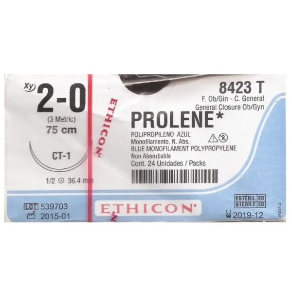 PROLENE 2-0, CT-1 - SOLUCIONES Y MATERIAL QUIRURGICO S.A. DE C.V.