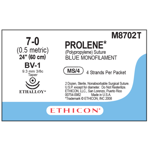 PROLENE 7-0, BV-1 - SOLUCIONES Y MATERIAL QUIRURGICO S.A. DE C.V.